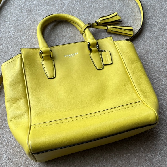 Coach | Bags | Coach Yellow Leather Crossbody Purse Handbag | Poshmark